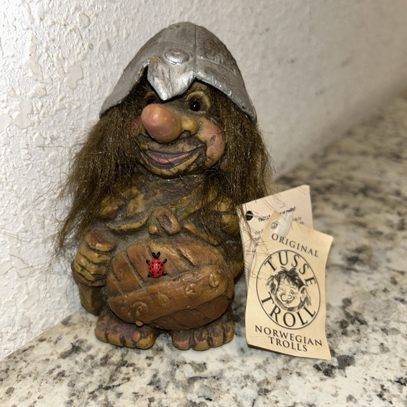Toys | Norwegian Tusse The Oldest Troll Figurine Made In Norway Ladybug ...